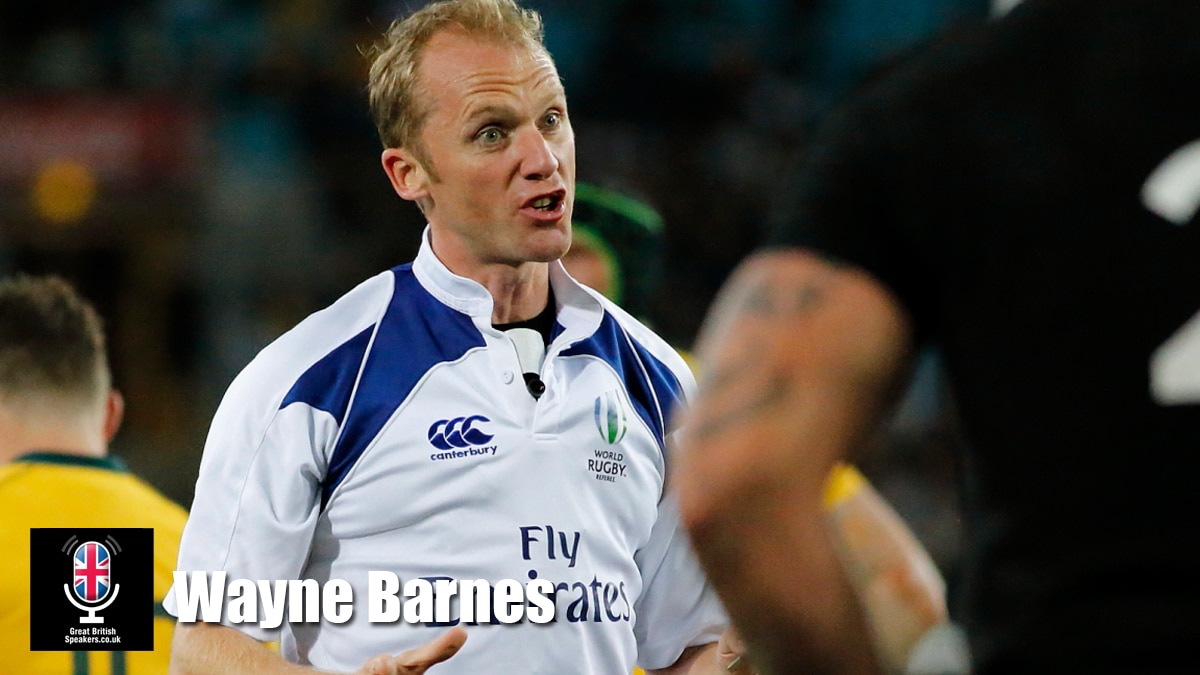 Wayne Barnes OBE | Rugby Referee, Barrister | Speaker agent